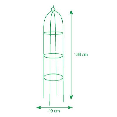 Opora pro pnoucí rostliny 188 x 40 cm